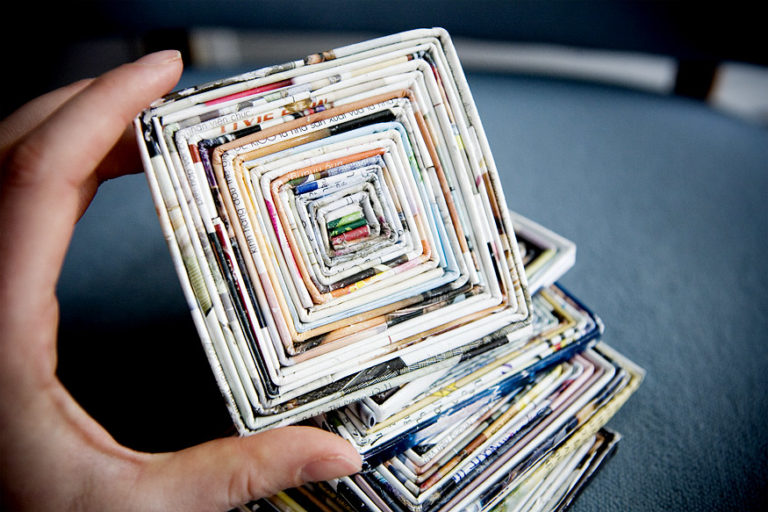 Recycled magazine coasters | dooce®